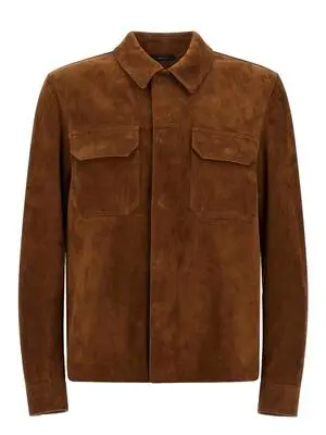 TOM FORD Suede Overshirt - Brown