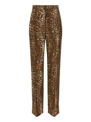 Max Mara Mstromana Silk Trousers - Brown