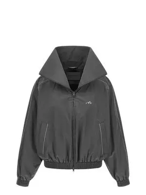 BALENCIAGA BALENCIAGA Technical Cotton Poplin Zip Up Sweatshirt