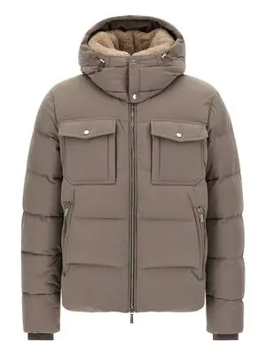 MOORER 'alarick' Bomber Jacket - 'acqua' Line Gray