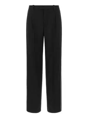 Brunello Cucinelli Monile Virgin Wool Trousers - Black