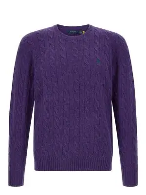Polo Ralph Lauren Braided Sweater - Purple