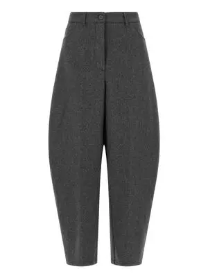 NUDE Barrel Silhouette Pants - Gray