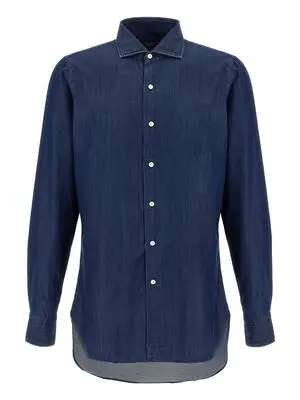 FINAMORE 1925 Napoli' Shirt - Blue