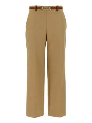 Gucci GUCCI Cotton Drill Tailored Trousers Beige