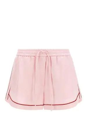 Off-White Jacquard Satin Pajama' Shorts - Pink
