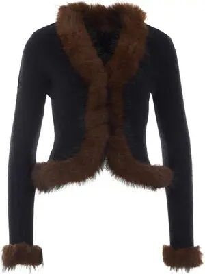 SELF-PORTRAIT Knit Cardigan - Black