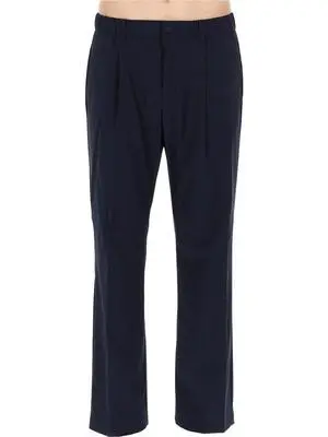 Herno Wool Blend Tailored Trousers - Blue