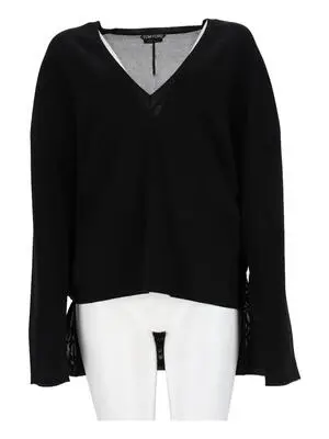 TOM FORD Long Sleeve Knit Sweater - Black