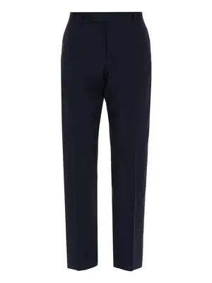 Fendi Pantalone In Tela Di Lana - Blue