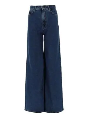 Max Mara Straight Sarong Denim Trousers - Blue