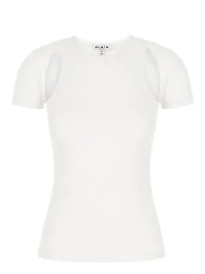 Alaïa Ribbed T-shirt - Multicolor