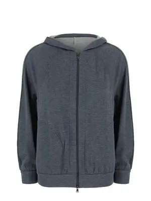 Brunello Cucinelli Blend Cotton Hooded Sweatshirt - Multicolor