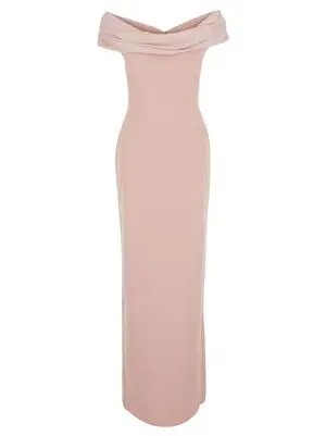 Solace London Adele Long Dress - Pink