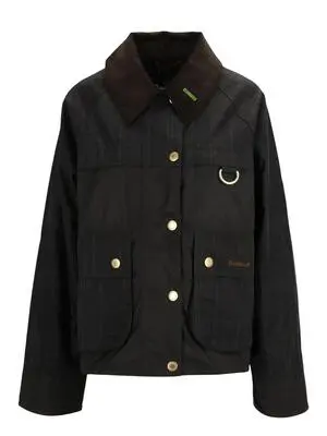 Barbour Tartan Spey Waxed Jacket - Green