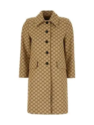 Gucci Monogram Print Coat - Multicolor