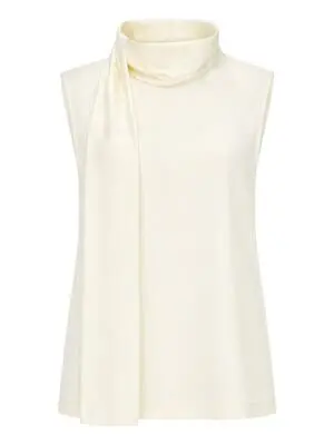 Bottega Veneta Silk Satin Top - White