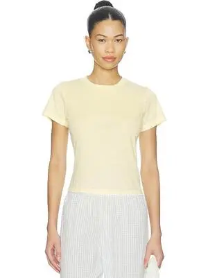 Daydreamer Solid Burnout Vintage T-shirt - Lemon