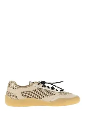 Prada Speedrock Mesh And Leather Sneakers - Beige