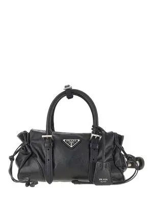 Prada Leather Small Karin Bag - Black