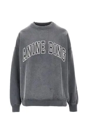 ANINE BING 'miles' Crewneck Sweatshirt Grey