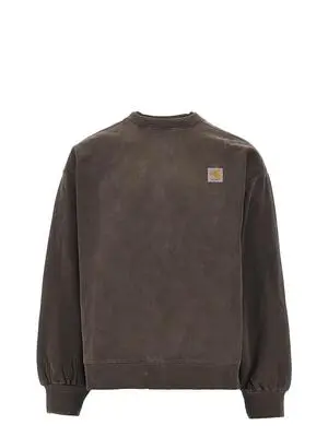 Carhartt Work In Progress Vita' Bleached-out Crewneck Weathirt - Brown