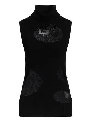 MAISON MARGIELA Sleeveless Turtleneck Knit - Black