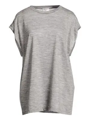 Saint Laurent Wool Knit Oversized T-shirt - Grey