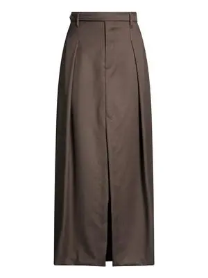 Brunello Cucinelli Flared Twill Skirt - Brown