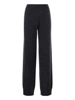 Fabiana Filippi Sequin-knit Casual Trousers - Black
