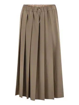 Fabiana Filippi FABIANA FILIPPI Pleated Midi Skirt Brown