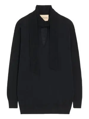 Valentino Garavani Valentino Long-Sleeved Knitwear Black