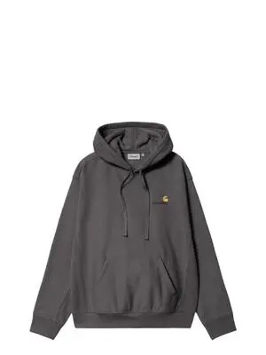 Carhartt Work In Progress Hooded American Script Sweatshirt Colorgraphite