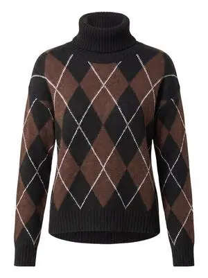 ANIYE BY Argyle Turtleneck Sweater - No