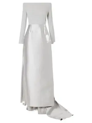Solace Off-the-shoulder Crepe Gown - No