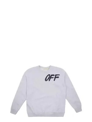 Off-White Off-White Logo Print Crew Neck Sweatshirt Grey