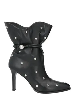 Isabel Marant Étoile Embellished Leather Ankle Boots - Black