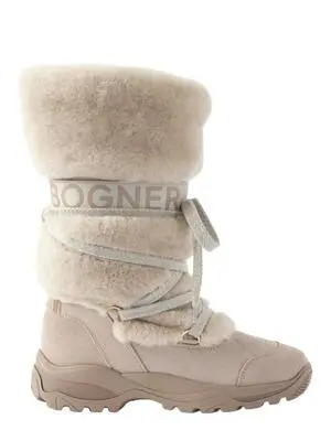 Bogner Shearling And Suede Ankle Boots - No