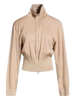 Brunello Cucinelli BRUNELLO CUCINELLI Metallic Knit Zip-Up Sweater No