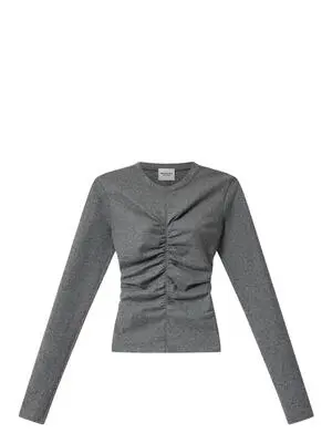 Isabel Marant Étoile Ruched Long-sleeve Top Grey