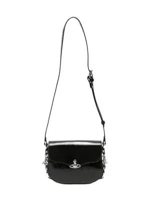 VIVIENNE WESTWOOD Orb Plaque Shoulder Bag - Black