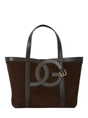 Dolce & Gabbana Dolce Gabbana Dg Logo Shopping Bag - Brown
