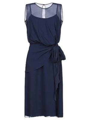 Max Mara Chiffon Sleeveless Dress - Blue