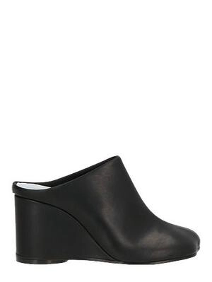 MAISON MARGIELA Leather Wedge Mules - Black