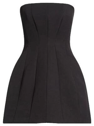 Max Mara Crepe Strapless Balloon Dress - Black
