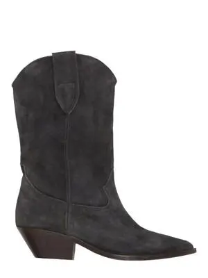 Isabel Marant Étoile Suede Calfskin Cowboy Boots - Black