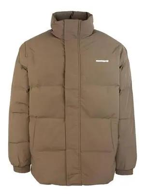 Carhartt Work In Progress Logo Embroidered High-neck Padded Jacket - Brown