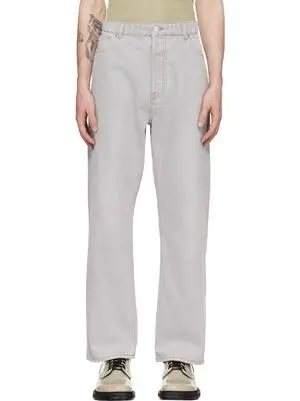 AMI Paris Straight-leg Jeans - Gray