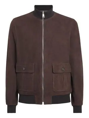 VALSTAR Reversible Suede Valstarino Bomber Jacket - Brown