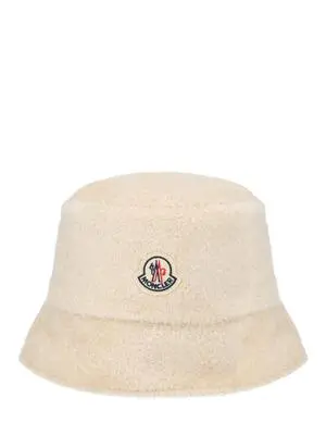 Moncler Teddy Effect Bucket Hat - Cream